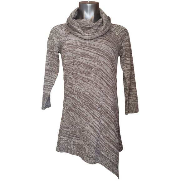 Design 365 | Tops | Design 365 Gray Long Sleeve Cowl Neck Asymmetrical ...